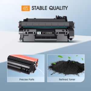 Cool Toner Compatible CE505A Toner Cartridge Replacement for HP 05A CE505A Toner Cartridge Work with HP Laserjet P2035 P2035N P2055DN P2030 P2050 P2055X (Black, 4-Pack)