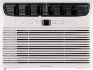 frigidaire 12,000 btu 115v window-mounted compact air conditioner with remote control, white