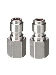 tool daily pressure washer coupler, quick connect plug, 1/4 inch female npt fitting, 5000 psi, 2-pack