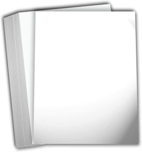 hamilco white glossy cardstock paper - 8 1/2 x 11" 80 lb cover card stock - 50 pack