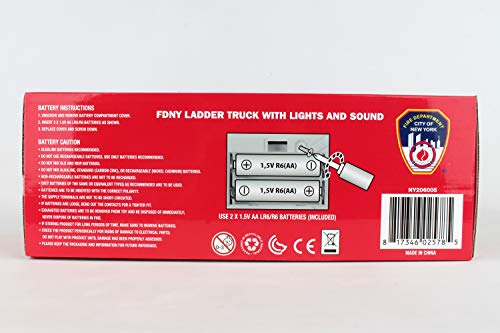 Daron FDNY Ladder Truck with Lights & Sounds 2019 New