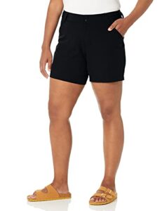 columbia women's coral point iii shorts, black, 6