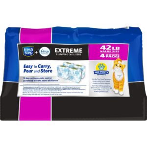 Fresh Step Extreme Mountain Spring Scented Clumping Cat Litter with The Power of Febreze, 42 lbs.