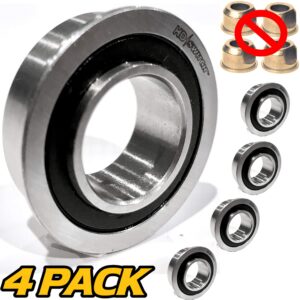 (4 Pack) HD Switch Front Wheel Bearings & Axle Rebuild Kit Replaces AM127303 for John Deere AM127304, AM118315, AM35443, M40514, M123254, R27434, M143338