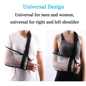 Mesh Arm Shoulder Sling Great Shower Bath Sling Used after rotator cuff Shoulder Surgery Arm Brace Support for Men and Women,White