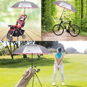 G4Free 62 Inch UV Protection Golf Umbrella Extra Large Windproof Sun and Rain Umbrellas Auto Open Double Canopy