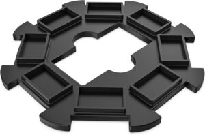 volareo mexican train hub - replacement hub centerpiece for mexican train dominoes (black)