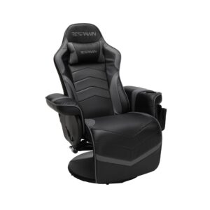 respawn 900 gaming recliner - video games console recliner chair, computer recliner, adjustable leg rest and recline, recliner with cupholder, reclining gaming chair with footrest - gray