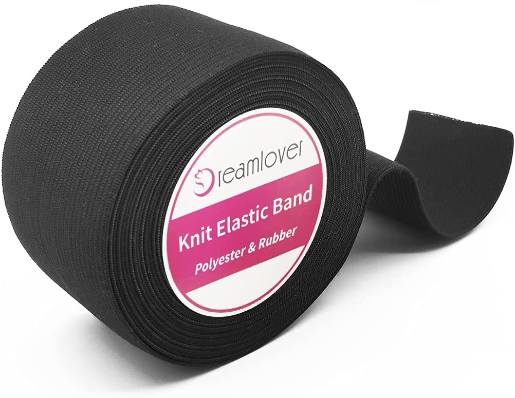 Dreamlover Black Elastic Bands for Sewing, 2 Inch x 6 Yard