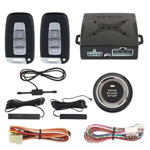 easyguard ec003n-k-1 pke car alarm system proximity lock unlock push button start remote engine start keyless go system dc12v