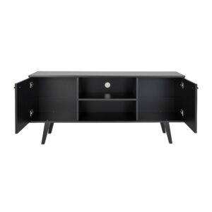 Prepac Milo Mid Century Modern TV Console, 56 Inch, Black