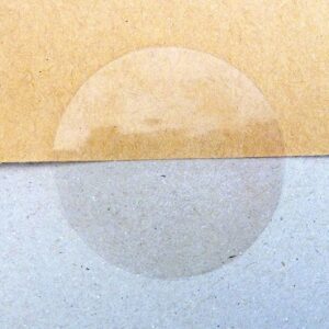 SMARSTICKER Super Gloss Clear Transparent Retail Package Envelope Seals 2" Christmas Round Circle Crystal Clear Dot Mail Wafer Seals Stickers Labels Envelope Tab Sealer 500/Pack