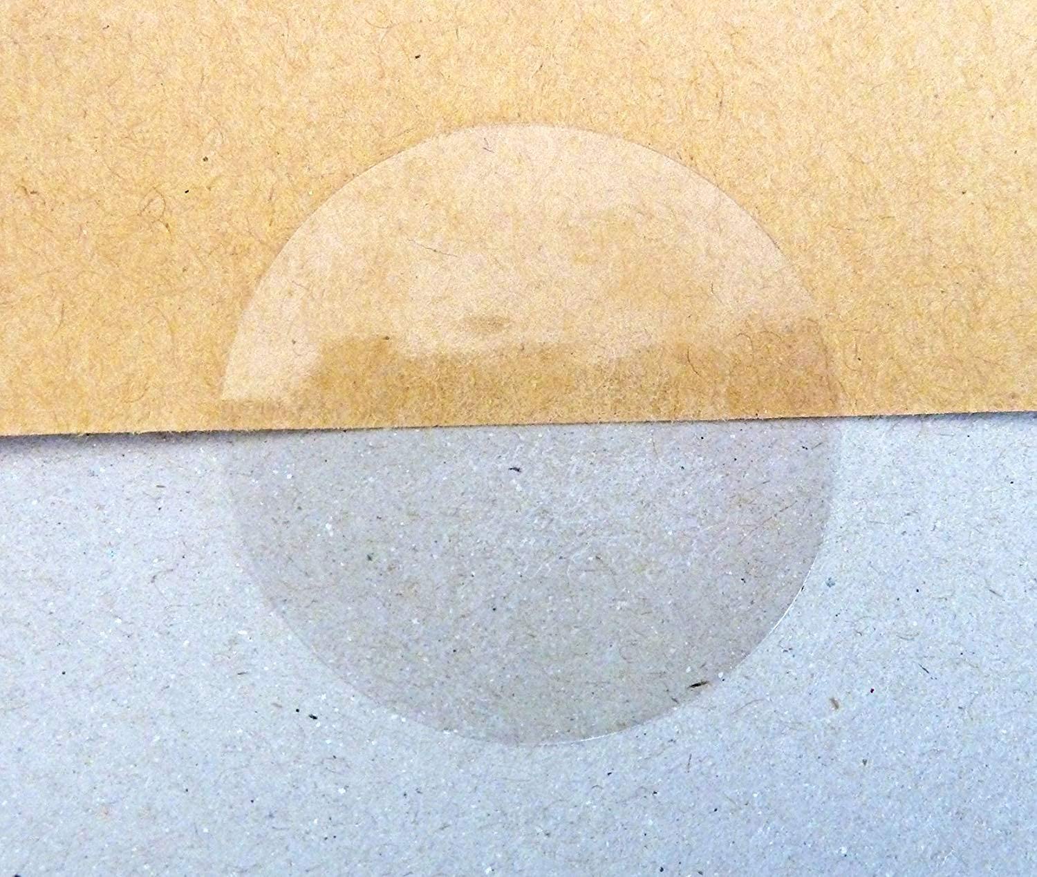 SMARSTICKER Super Gloss Clear Transparent Retail Package Envelope Seals 2" Christmas Round Circle Crystal Clear Dot Mail Wafer Seals Stickers Labels Envelope Tab Sealer 500/Pack