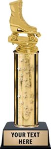 crown awards roller skate trophies, gold stars roller skate trophy with custom engraving prime