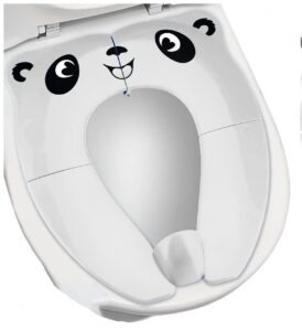 rafalife bath toys - [upgrade splash guard - stable] portable toilet training seat for toddlers, boys & girls. folding travel potty seat. extra stable, powerful and safe, with handy carry bag (white)