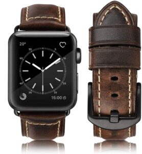 huafiy leather band compatible for apple watch bands 42mm 44mm 45mm49mm 38mm 40mm 41mm,genuine leather watch wristband for iwatch ultra se series 8/7/6/5/4/3/2/1