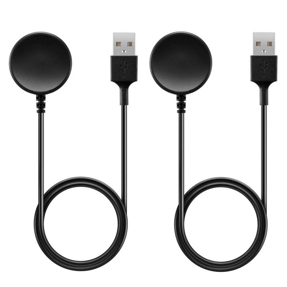 Galaxy Watch 6/5/4/3 Charger EMallee USB A Charging Dock for Samsung Galaxy Watch6 Watch5 Pro Watch4 Classic Watch3 Active Active2 Accessories 2 Pack