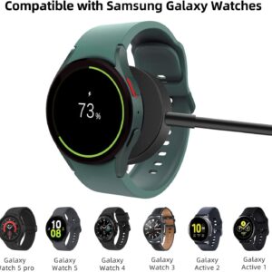 Galaxy Watch 6/5/4/3 Charger EMallee USB A Charging Dock for Samsung Galaxy Watch6 Watch5 Pro Watch4 Classic Watch3 Active Active2 Accessories 2 Pack