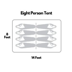 Outbound 8 Person 3 Season Lightweight Easy Set Up Dome Camping Tent with Room Divider, Heavy Duty Rainfly, Tent Stakes, and Carrying Bag, Red/Gray