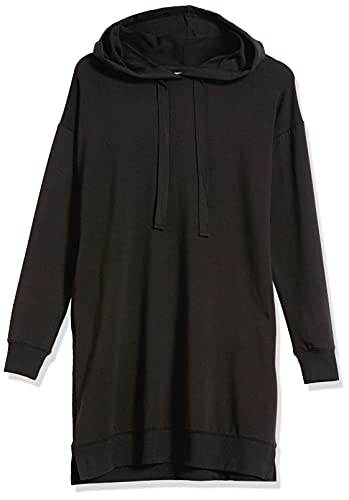 The Drop Women's Iona Long Sleeve Hooded Mini Sweatshirt Dress, Black, M