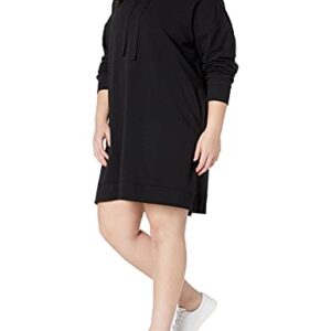 The Drop Women's Iona Long Sleeve Hooded Mini Sweatshirt Dress, Black, M