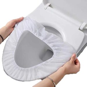 disposable toilet seat covers 10 packs perfect for adults, seniors and kids potty training, travel, public toilets and house guests use (10 packs)