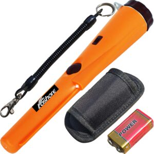 pinpointer metal detector,waterproof pro-pointer metal detectors pinpointer 360 degree search treasure finder with high sensitivity for all kinds of pin pointer for adults and kids - orange