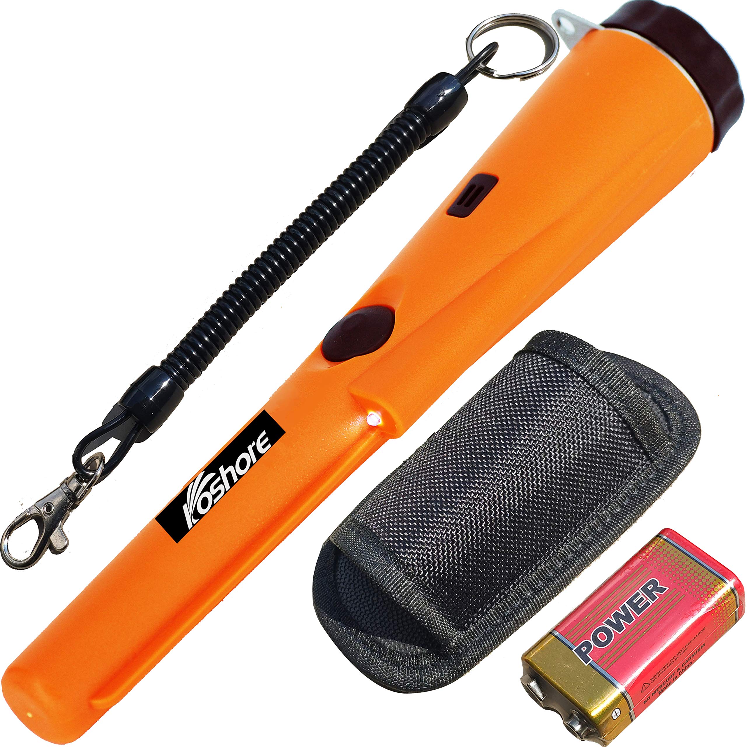 Pinpointer Metal Detector,Waterproof Pro-Pointer Metal Detectors PinPointer 360 Degree Search Treasure Finder with High Sensitivity for All Kinds of Pin Pointer for Adults and Kids - Orange