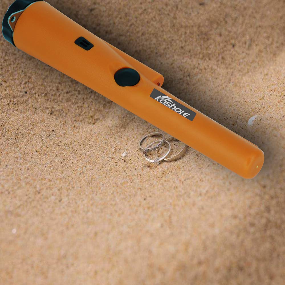 Pinpointer Metal Detector,Waterproof Pro-Pointer Metal Detectors PinPointer 360 Degree Search Treasure Finder with High Sensitivity for All Kinds of Pin Pointer for Adults and Kids - Orange