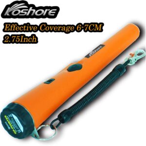 Pinpointer Metal Detector,Waterproof Pro-Pointer Metal Detectors PinPointer 360 Degree Search Treasure Finder with High Sensitivity for All Kinds of Pin Pointer for Adults and Kids - Orange