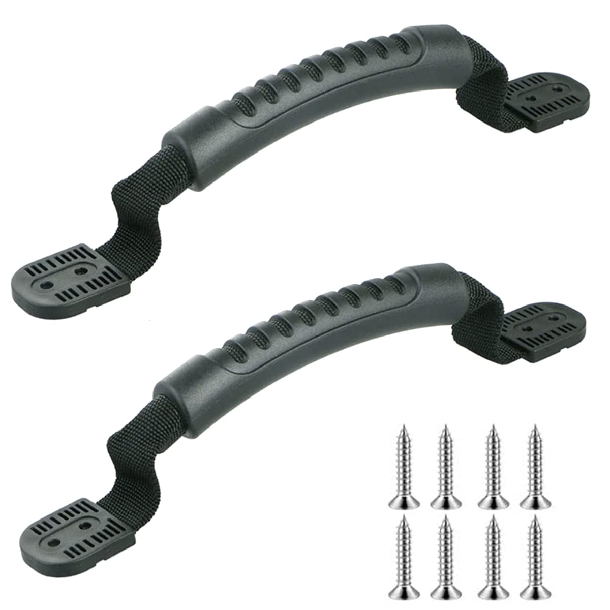 Housedeco 2 Pack Kayak Carry Handles with Kayak Hardware for Kayaks Suitcase Luggage (2Pcs Black)