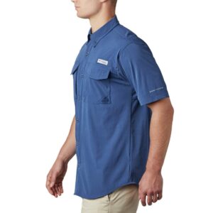 Columbia Men's Standard Permit Woven Short Sleeve Shirt, Carbon, Large