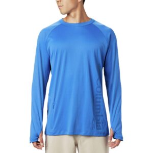 Columbia Men's PFG Buoy Knit Long Sleeve Shirt, Vivid Blue, Large