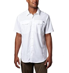 columbia men's silver ridge lite short sleeve shirt, white, 5x