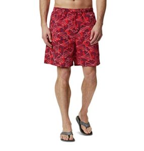 columbia men's super backcast water short, red spark fish wave print, medium x 6