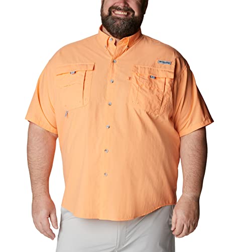 Columbia Men's Bahama II UPF 30 Short Sleeve PFG Fishing Shirt, Bright Nectar, Large