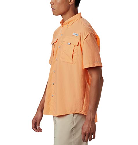 Columbia Men's Bahama II UPF 30 Short Sleeve PFG Fishing Shirt, Bright Nectar, Large