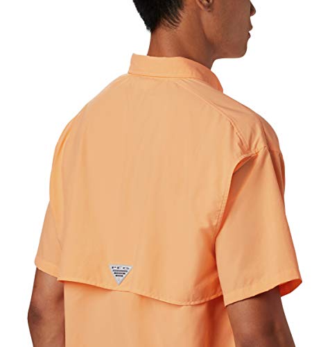 Columbia Men's Bahama II UPF 30 Short Sleeve PFG Fishing Shirt, Bright Nectar, Large