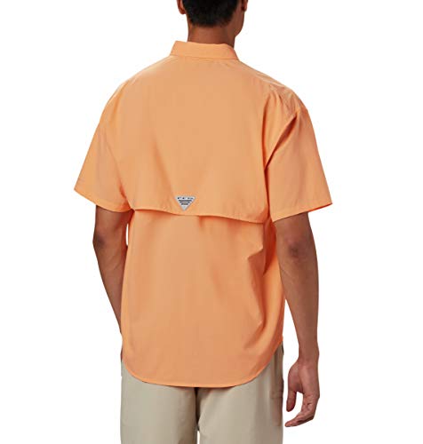 Columbia Men's Bahama II UPF 30 Short Sleeve PFG Fishing Shirt, Bright Nectar, Large