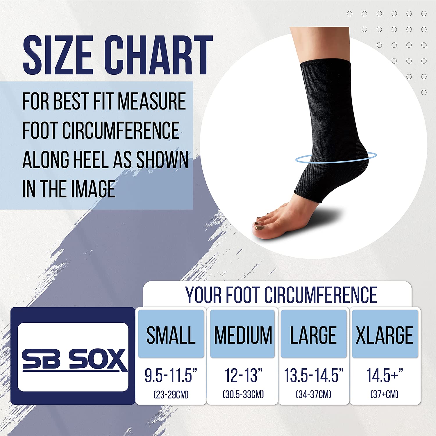 SB SOX Compression Ankle Brace (Pair) – Great Ankle Support That Stays in Place – For Sprained Ankle and Achilles Tendon Support – Perfect Ankle Sleeve for Sports, Any Use (Solid - Black, Large)