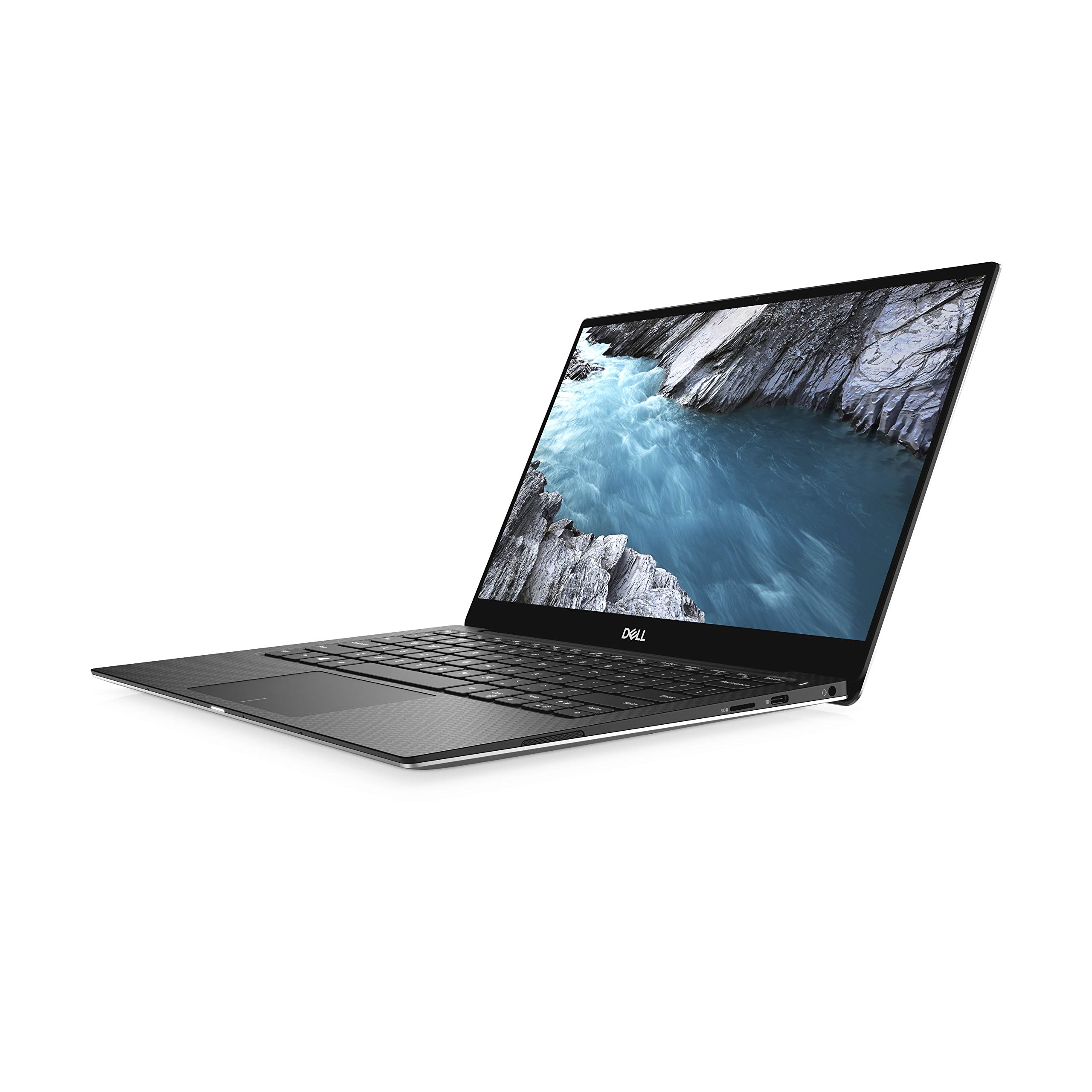 Dell XPS 13 9380 13.3" Notebook Computer, Intel Core i7-8565U, 8GB RAM, 256GB SSD, Windows 10 Home, Platinum Silver/Carbon Fiber Black