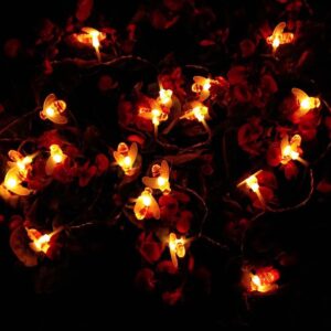 Amants01 Solar Honeybee String Lights,100 LEDs Solar Powered Bee String Lights Outdoor Honeybee Fairy String Lights for Home,Gardens,Park,Patios Decoration.