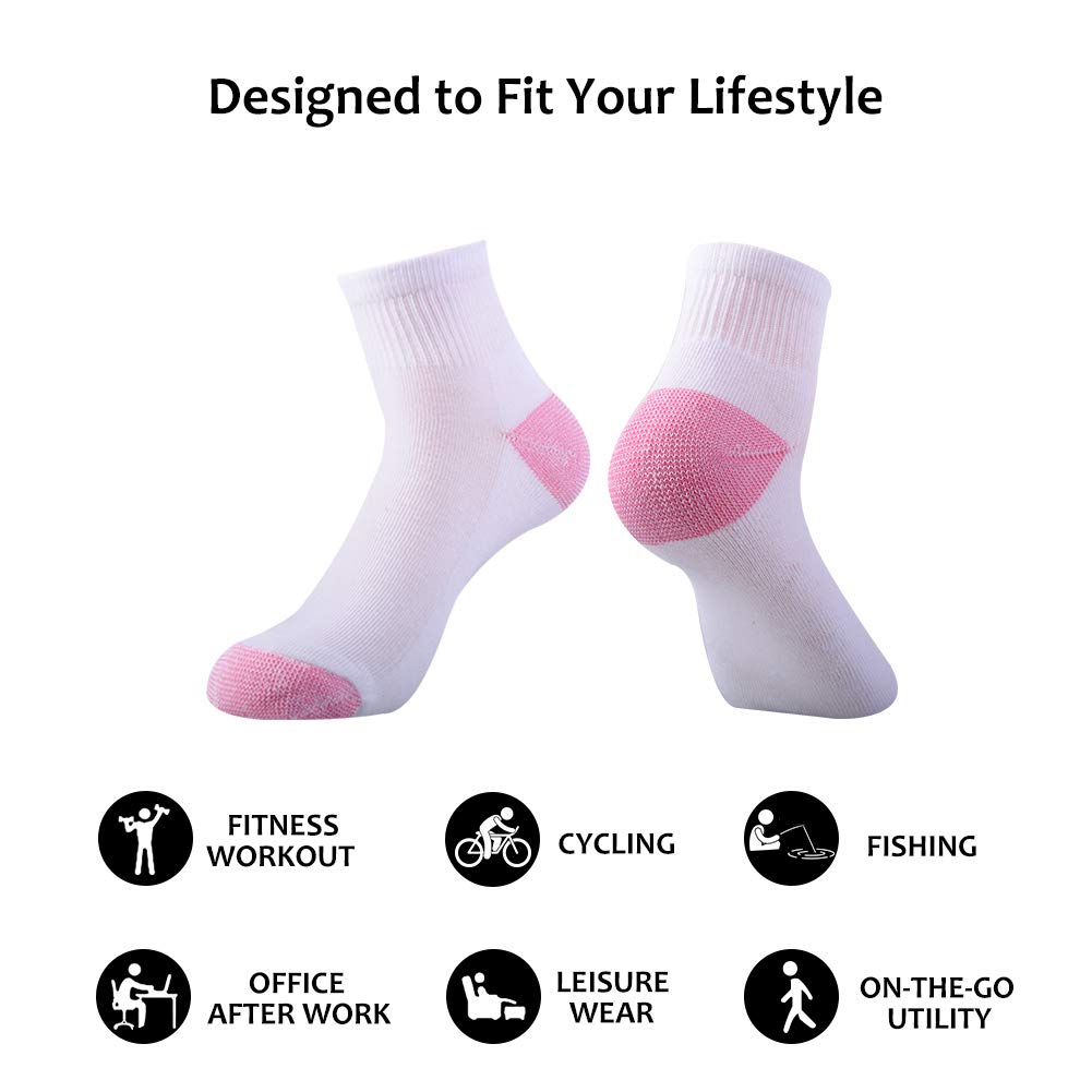 JOYNÉE Ankle Socks Women Low Cut Athletic Running with Cushion for Sports and Casual Use 6-Pairs Pack