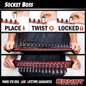 ERNST Socket Boss Combo 3-Pack, Red, Model Number: 8510A