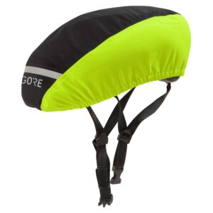 gore wear c3 gore-tex helmet cover, black/neon yellow, medium