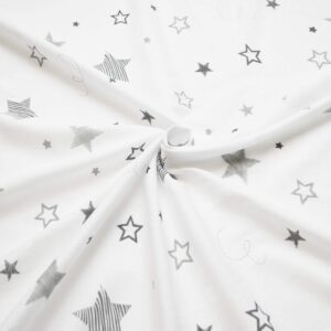 American Baby Company Fitted Pack N Play Playard Sheet 27" x 39", Soft Breathable Neutral 100% Cotton Jersey Pack and Play Sheet, Super Stars, for Boys and Girls, Fits Most Mini Crib Mattresses