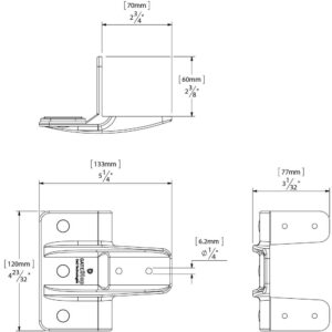 D&D Technologies TCGS1WTS Gate Stop, Damage Protection Bumper Reduces Sound from Closing Wood and Vinyl Gates, for Any Square Gate, White, 1 Count