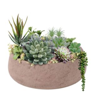 MAXZONE 16 Pack Artificial Succulent Create Realistic Succulent Flocking Plants Unpotted Fake Succulents Plant for Lotus Landscape Decorative Garden Arrangement Decor