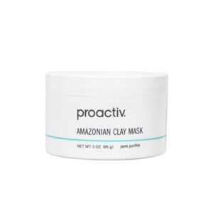 proactiv amazonian clay mask, creamy, natural cleansing skin care face mask with minerals, vitamins and antioxidants, moisturizing for acne, gray, cucumber, 3 fl oz