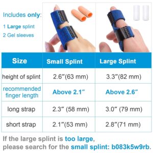 Trigger Finger Splints, Finger Brace for Pain Relief Sport Injuries, Basketball, Senior Tendon Release Blue